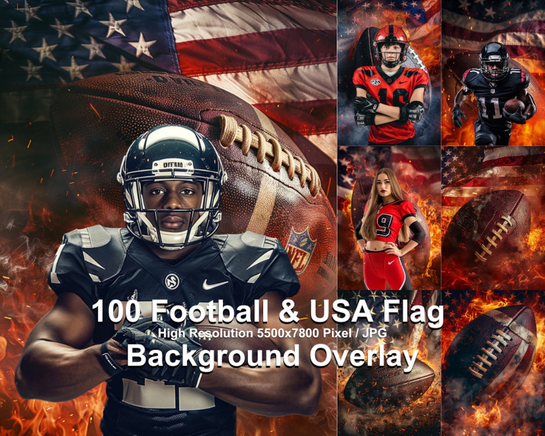 American Football USA Flag Backgrounds: Photo Overlays (digital ...