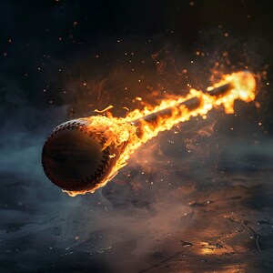 100 Fire Baseball Photo Overlays: Sports Photography Backdrops (digital ...