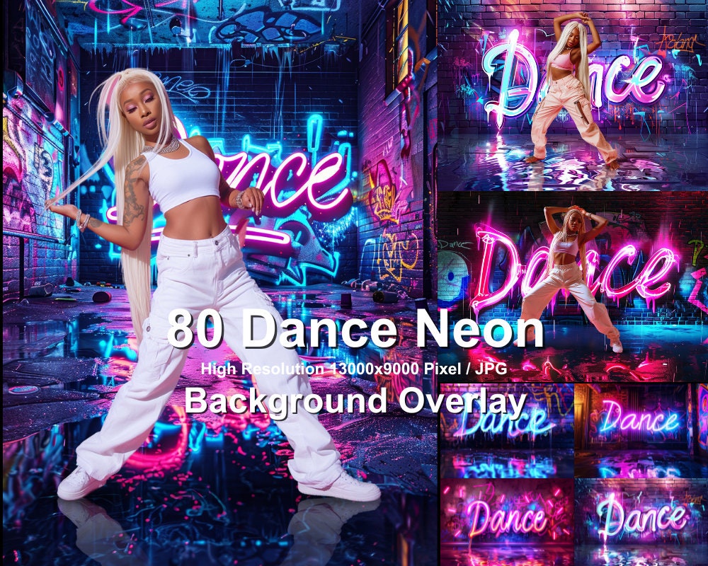 80 Dance Neon Light Images for Sports Photo Backgrounds | Digital ...
