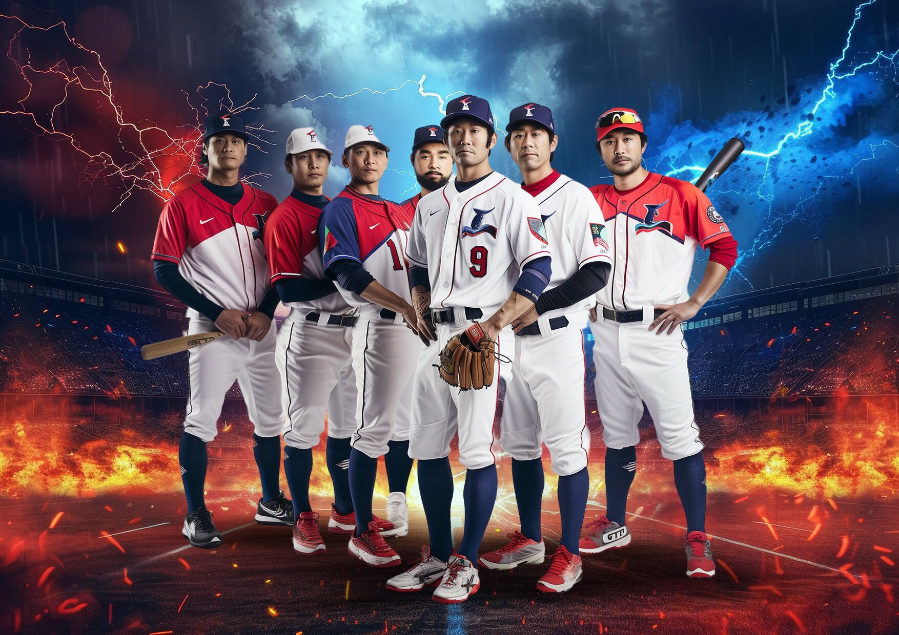 100 Lightning Baseball Stadium Photo Overlays: Photoshop Backdrops (digital Download) - Etsy