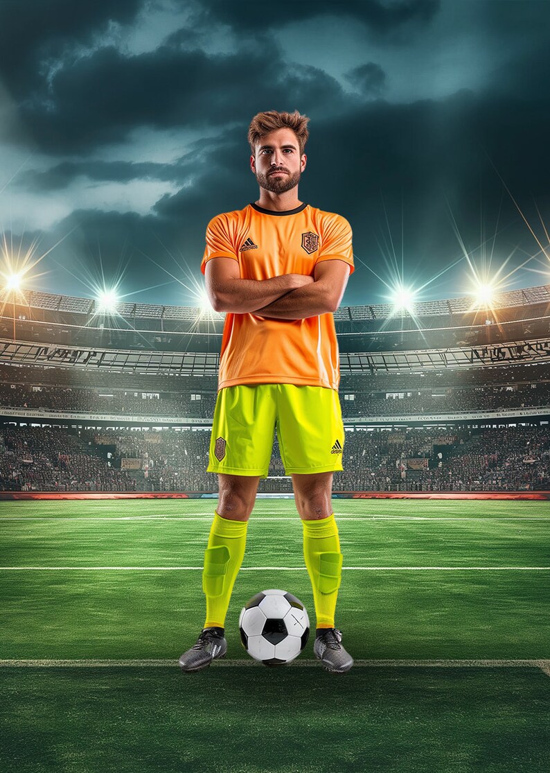 Football Stadium Photo Overlays: Green Grass, Lighting Effects (digital ...