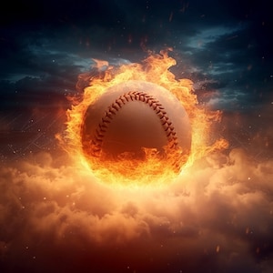 100 Fire Baseball-themed Images for Sports Photo Backgrounds, Featuring ...