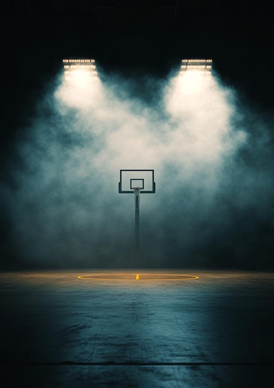 Basketball Stadium Photo Backgrounds: Dim Light Sports Overlays ...