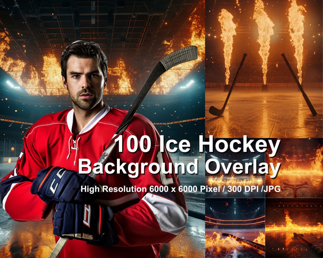 Ice Hockey Fire Photo Backgrounds: 100 Photoshop Overlays (digital Download) - Etsy