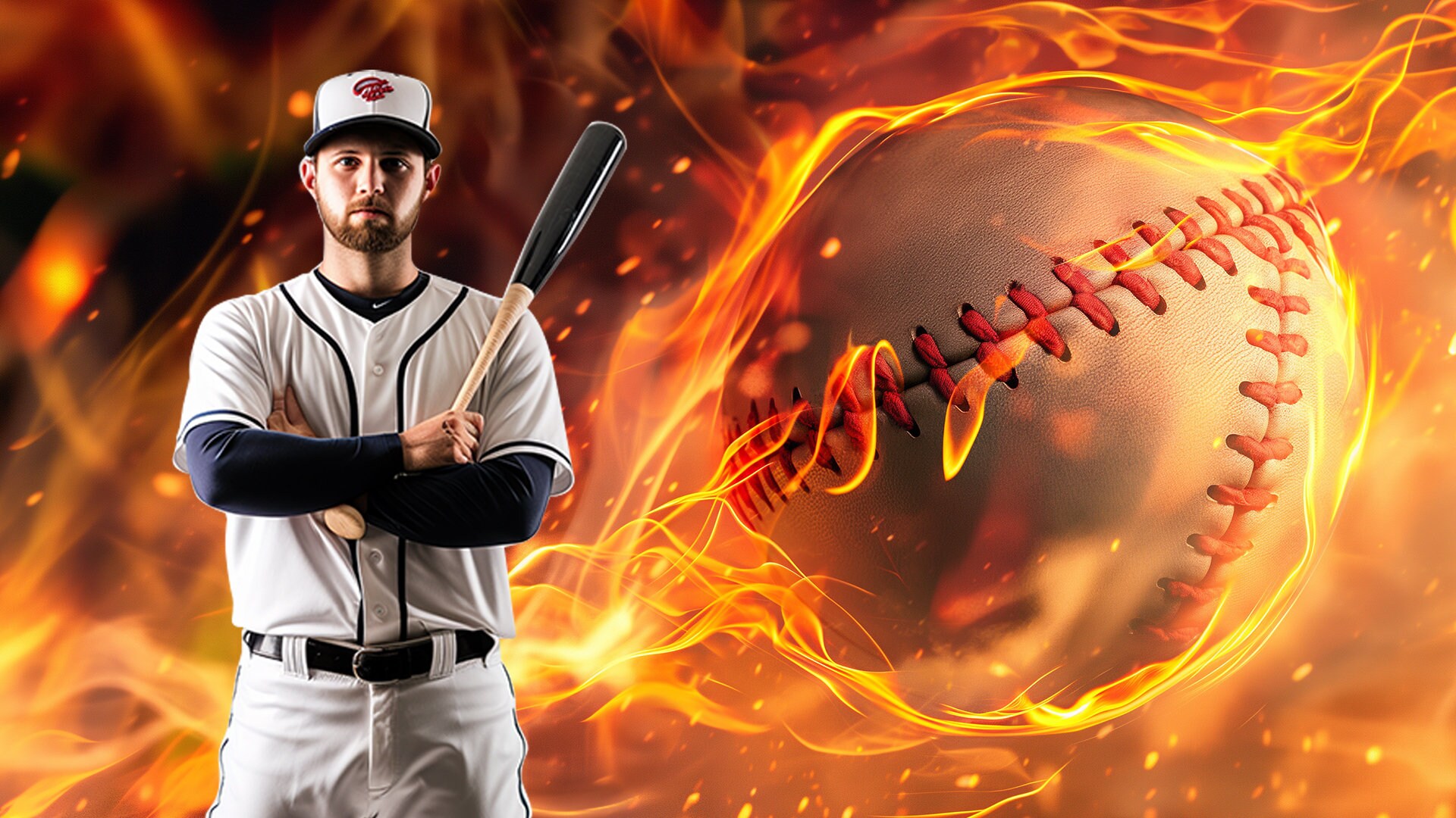 40 Baseball Fire Flying Themed Images for Sports Photo Backgrounds ...
