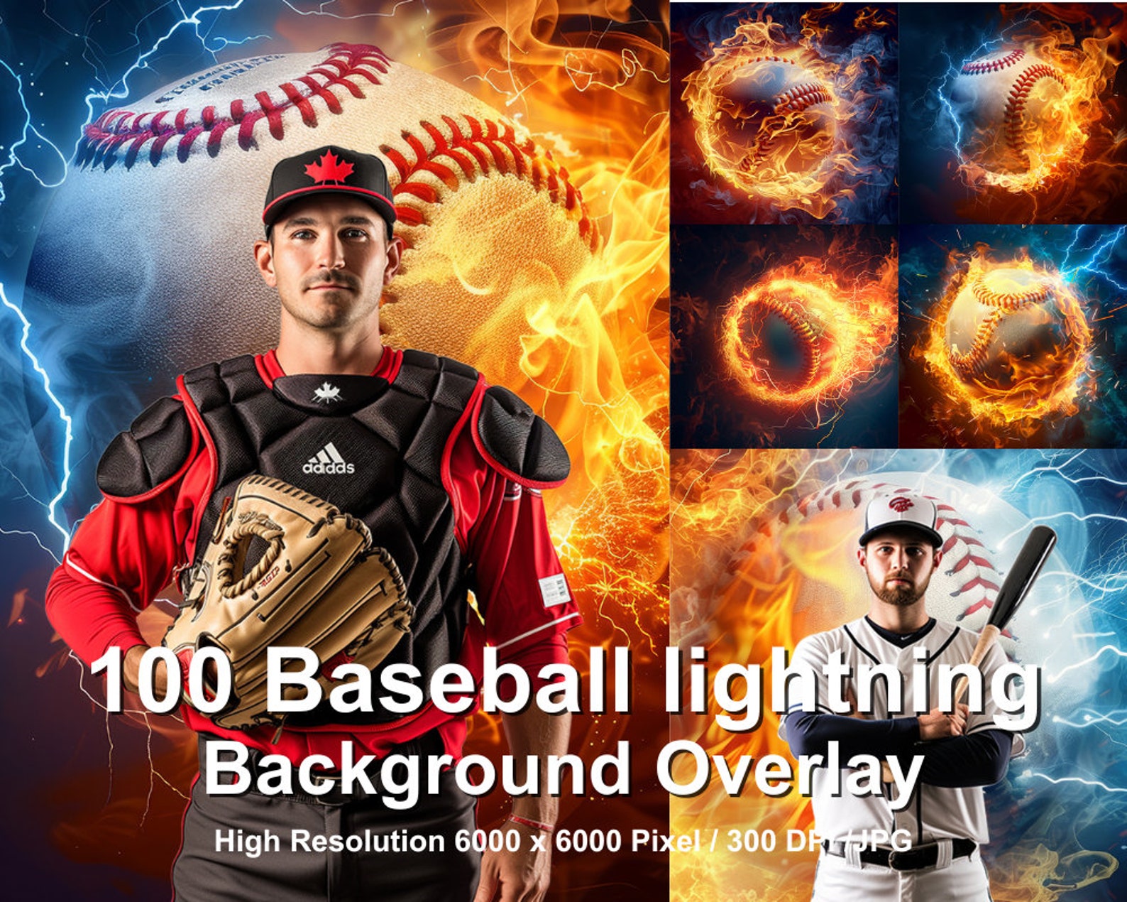 9-bundle Baseball Collection: Digital Backgrounds for Photoshop Edits ...