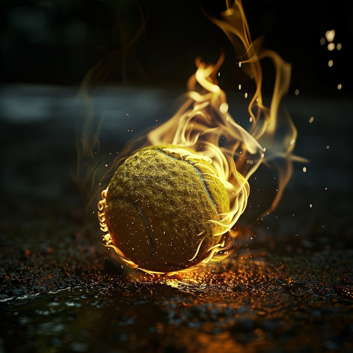 100 Fire Tennis-themed Images for Sports Photo Backgrounds, Featuring ...