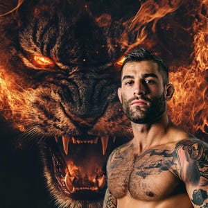 Fiery Animal Rage Poster Set: Sports Motivation Art (digital Download ...