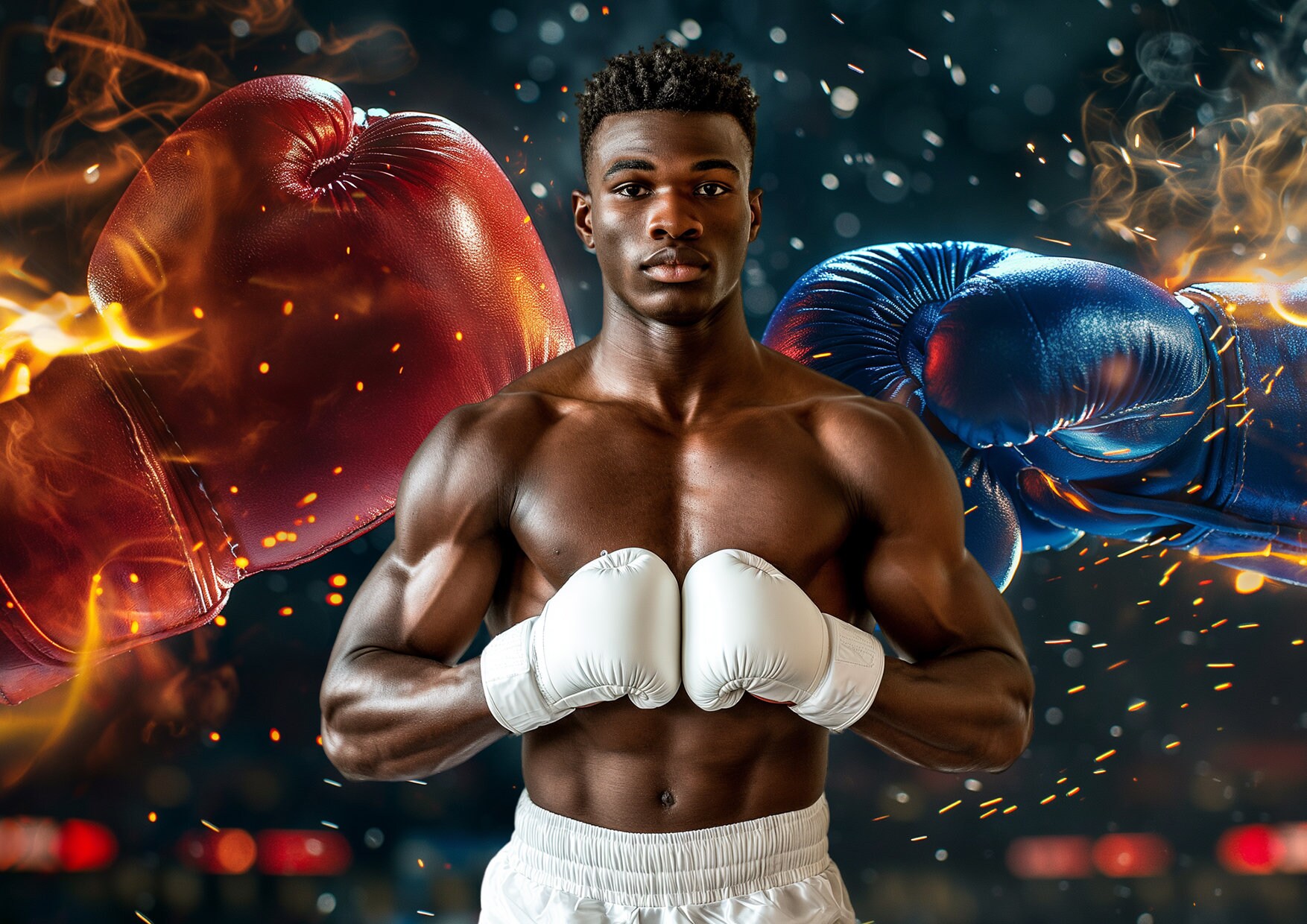 50 Boxing Gloves With Fire Themed Images for Sports Photo Backgrounds ...