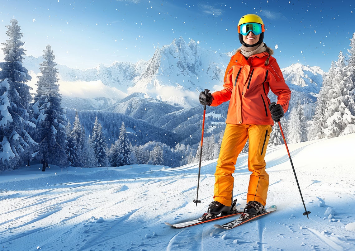 45 Ski Mountain Themed Images for Sports Photo Backgrounds, Featuring ...