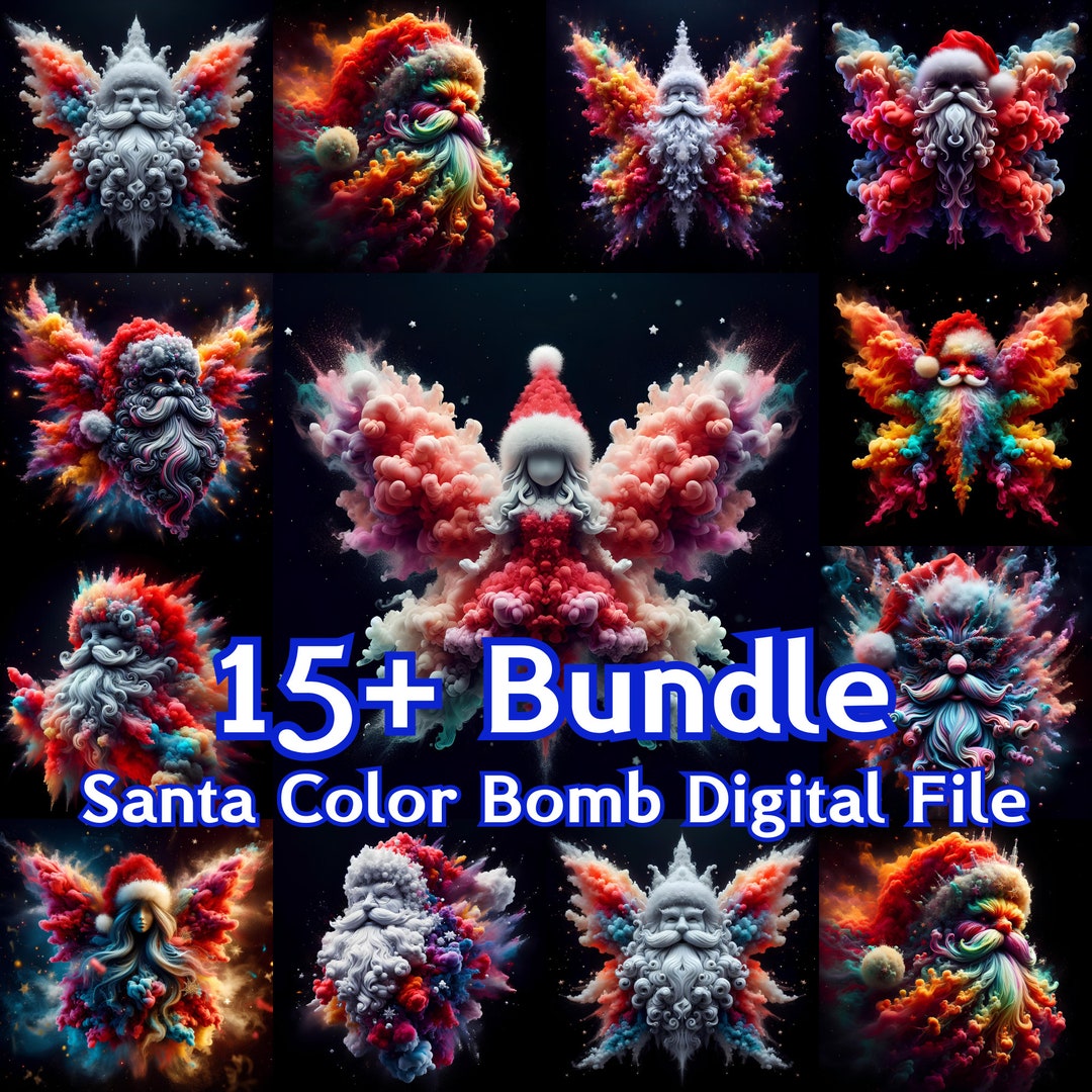15+ Bundle Santa Color Bomb Digital File - Etsy