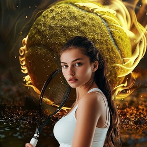 100 Fire Tennis-themed Images for Sports Photo Backgrounds, Featuring ...