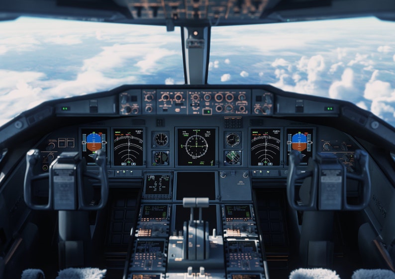 24 Pilot Cockpit View With Controls Photo Backgrounds | Digital ...
