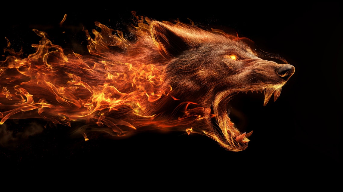 50 Werewolves Fire Themed Images for Sports Photo Backgrounds ...