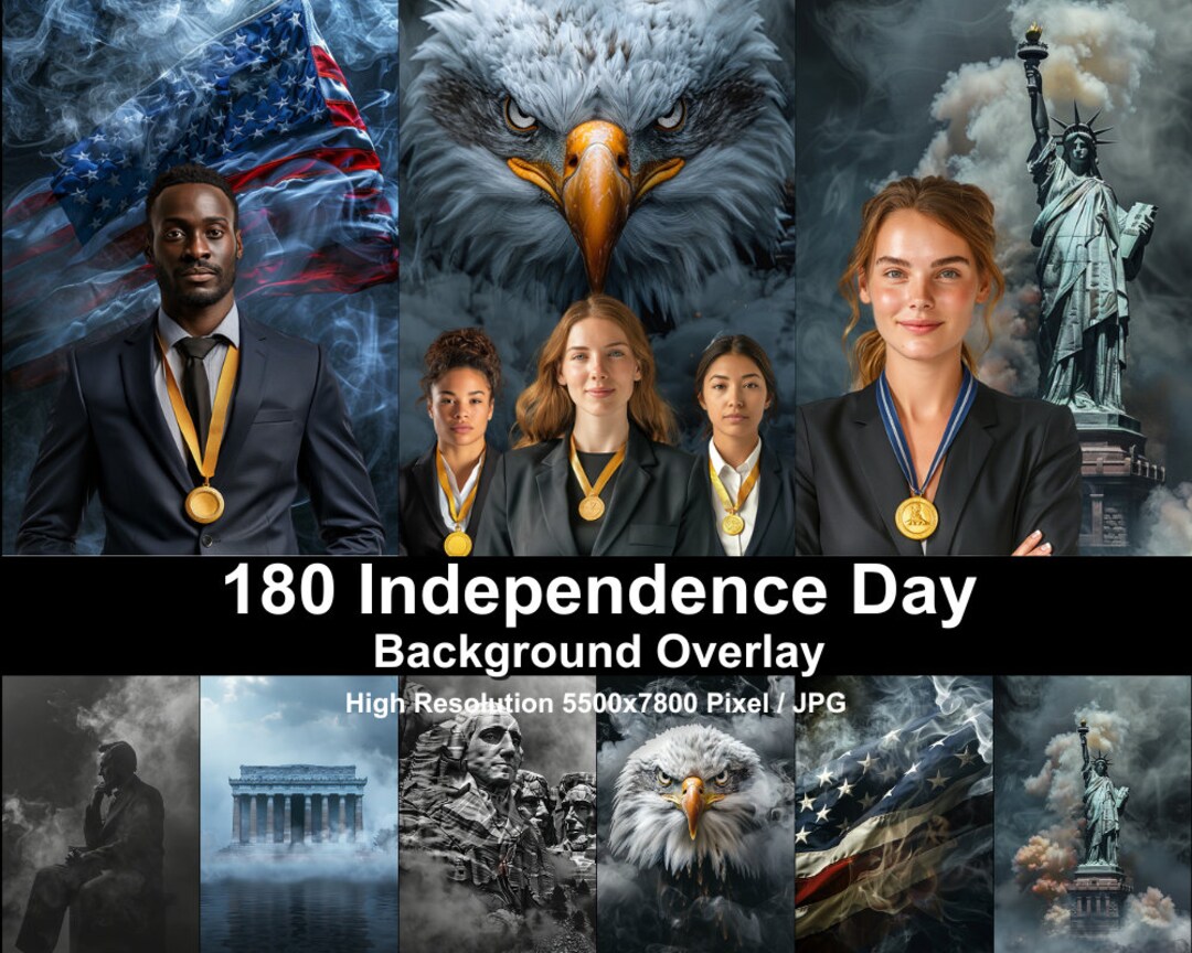 180 Independence Day Digital Backgrounds for Photoshop Edits & Overlays ...
