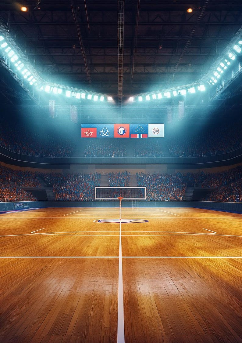 Volleyball Arena Backgrounds: 140 Sports Photo Overlays (digital ...