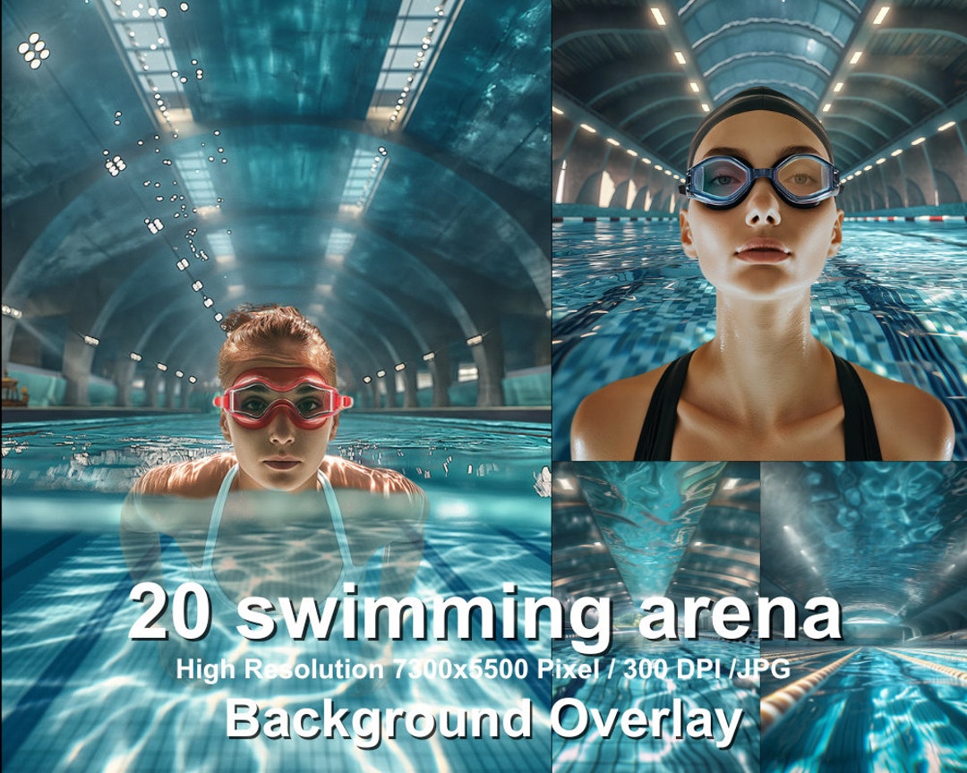 Swimming Arena Photo Backgrounds: Water Bubbles Digital Backdrops ...