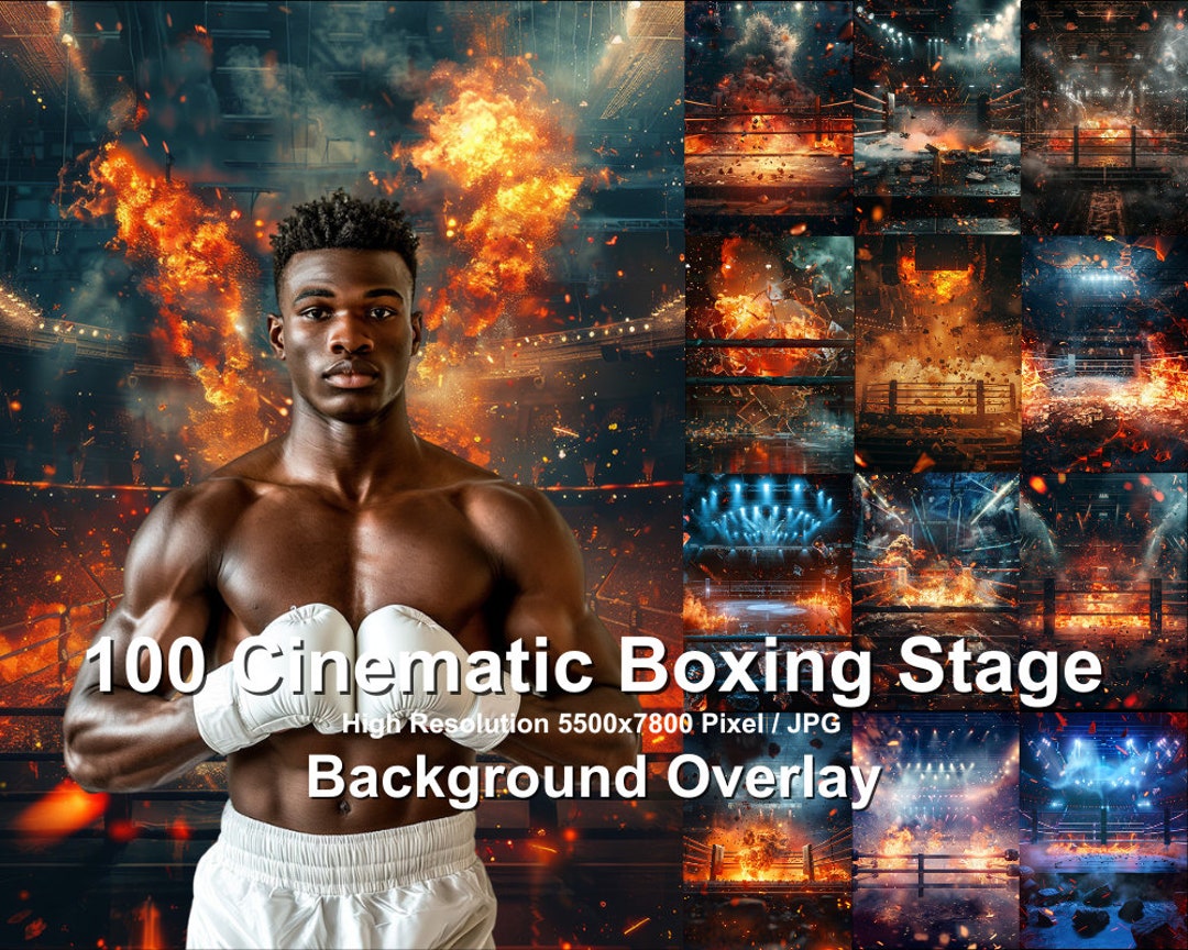 100 Cinematic Boxing Stage-themed Images for Sports Photo Backgrounds ...