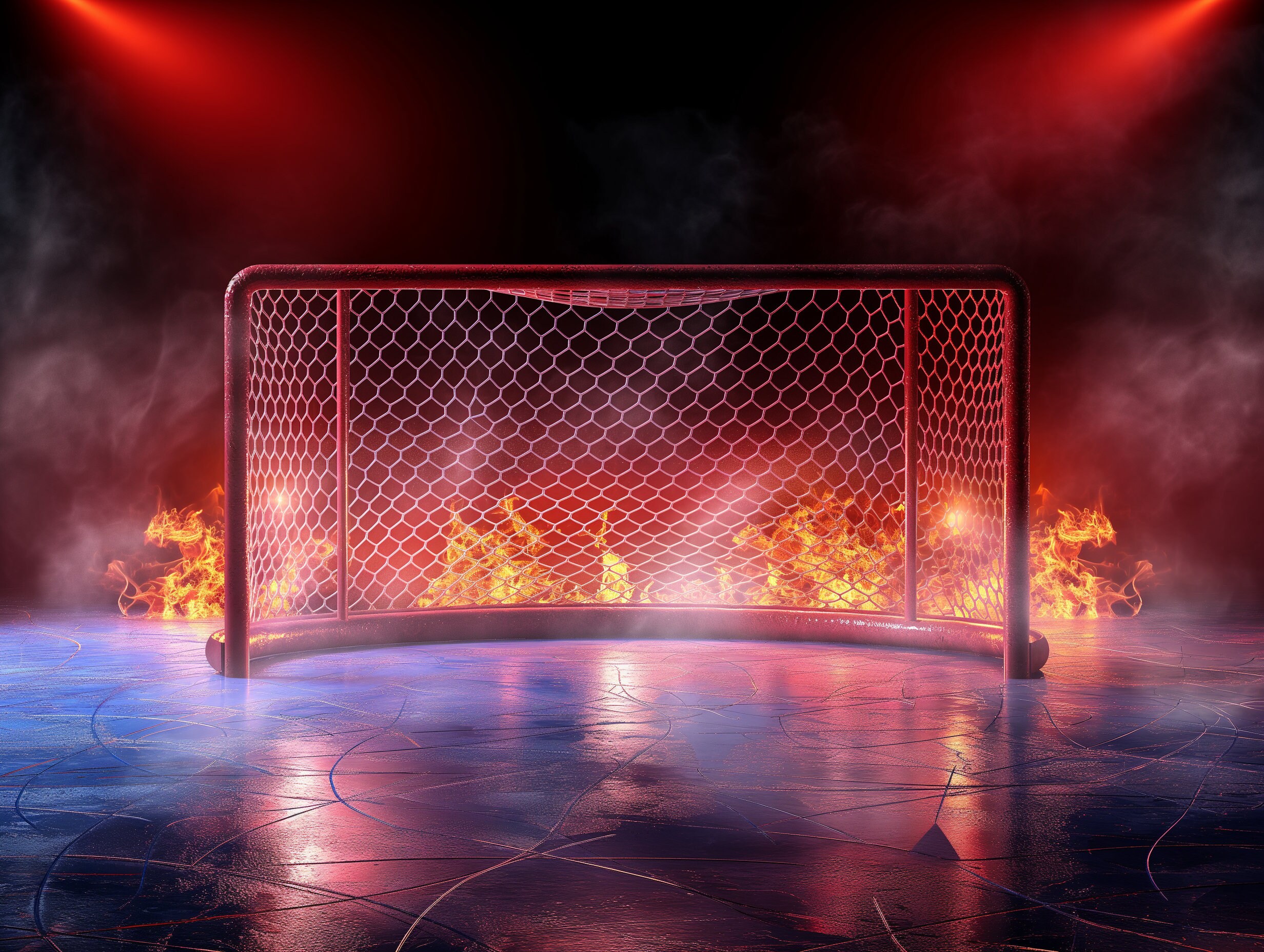 Ice Hockey Fire Goal Photo Overlays: Sports Photography Backdrops ...