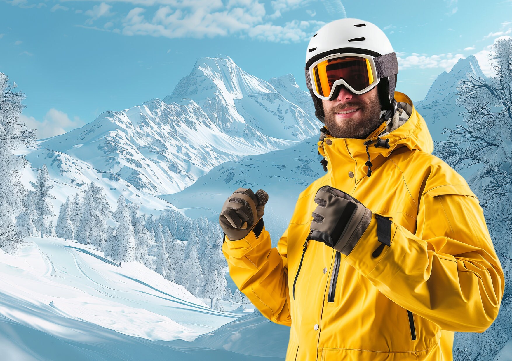 45 Ski Mountain Themed Images for Sports Photo Backgrounds, Featuring ...