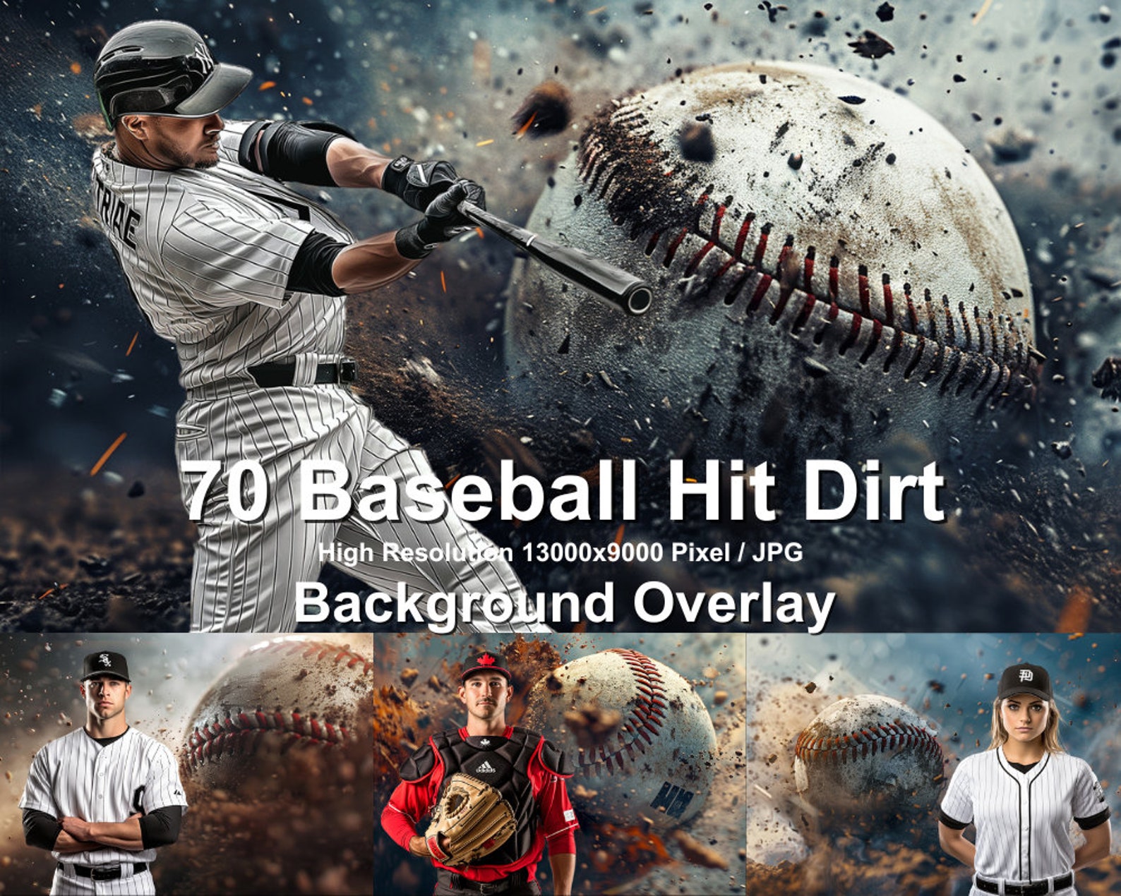 9-bundle Baseball Collection: Digital Backgrounds for Photoshop Edits ...