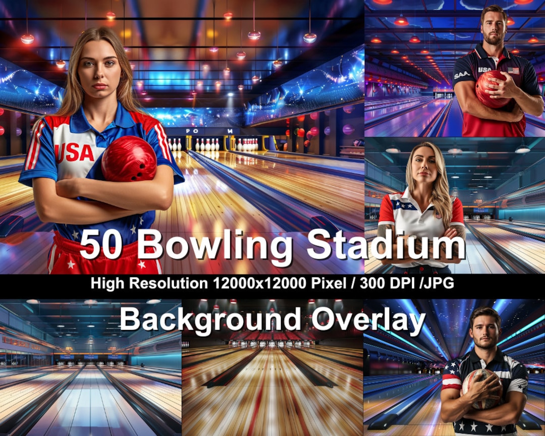 50 Bowling Stadium Backdrops: Sport Photography (digital Download) - Etsy