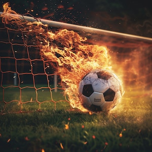 100 Soccer Fire-themed Images for Sports Photo Backgrounds | Digital ...
