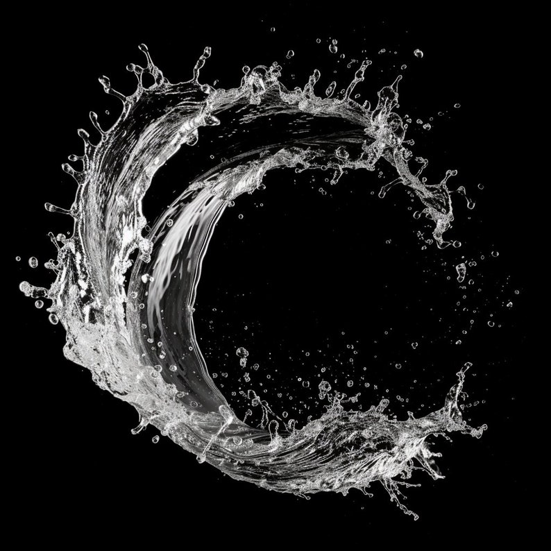 120 Water Splash Photo Overlays: Photography Effects (digital Download ...