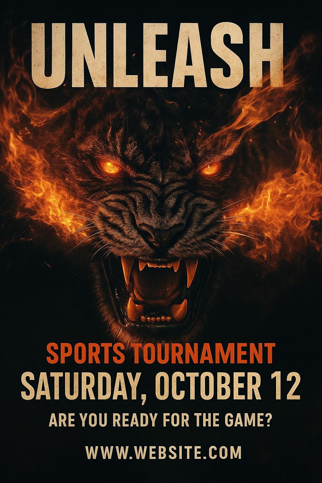 Fiery Animal Rage Poster Set: Sports Motivation Art (digital Download ...