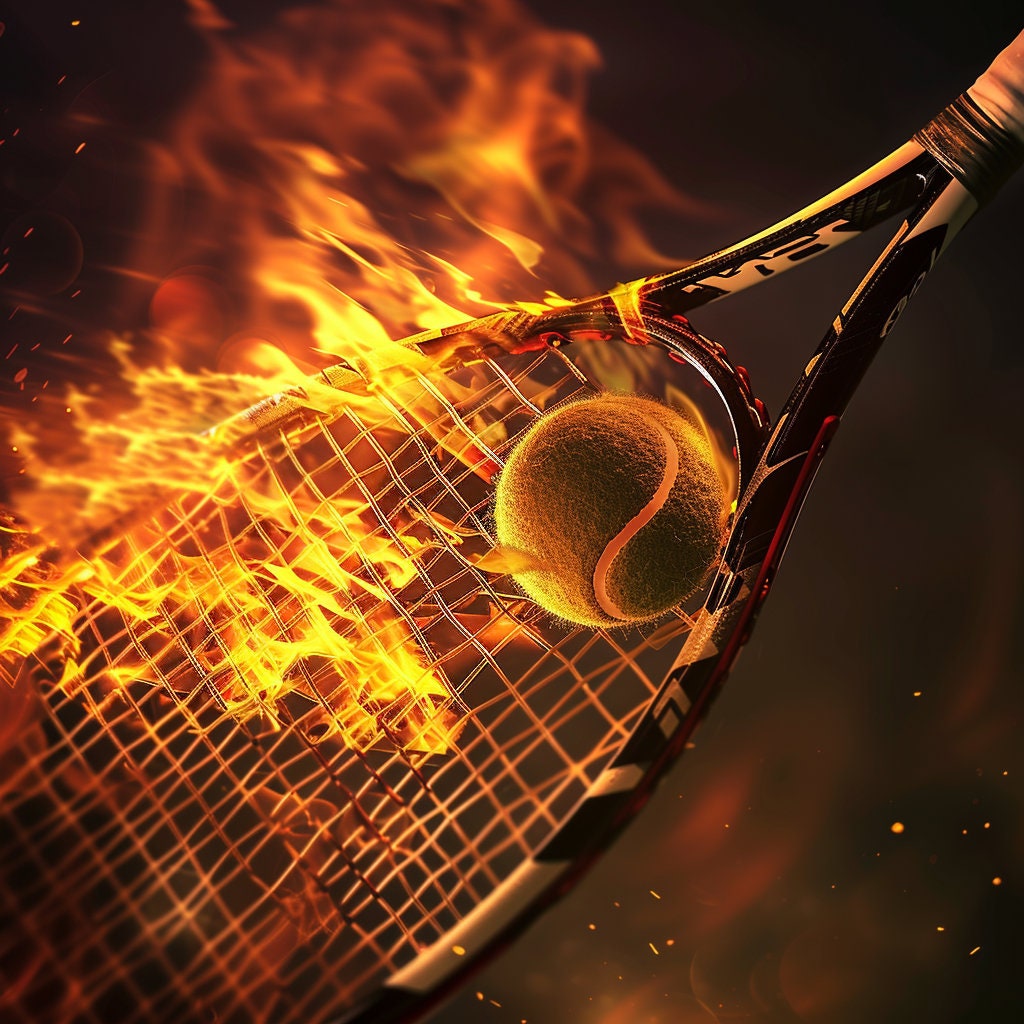 100 Fire Tennis-themed Images for Sports Photo Backgrounds, Featuring ...