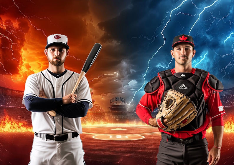 100 Lightning Baseball Stadium Photo Overlays: Photoshop Backdrops ...