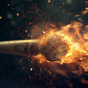 Fire Softball Photo Backgrounds: Sports Digital Backdrops (digital ...