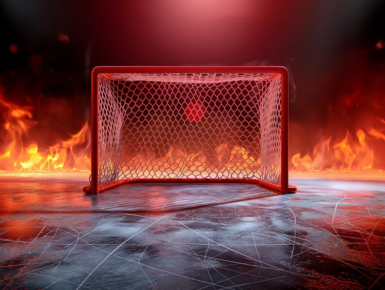 Ice Hockey Fire Goal Photo Overlays: Sports Photography Backdrops ...