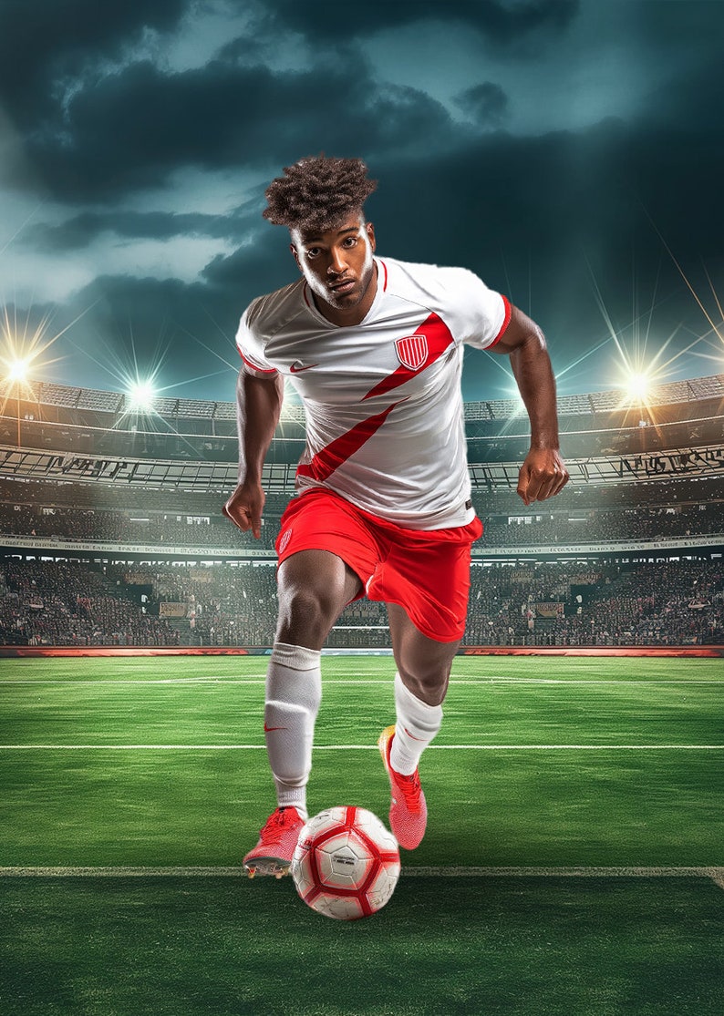 Football Stadium Photo Overlays: Green Grass, Lighting Effects (digital ...