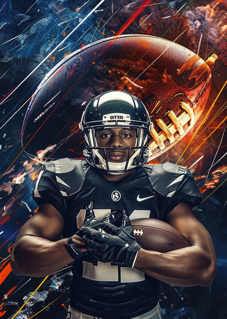 American Football Motion Backgrounds: 100 Photoshop Overlays (digital ...