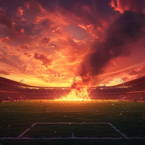 100 Soccer Fire-themed Images for Sports Photo Backgrounds | Digital ...