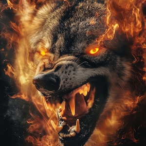 50 Werewolves Fire Themed Images for Sports Photo Backgrounds ...