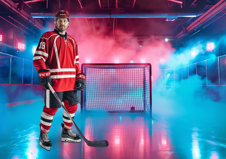 60 Ice Hockey Rink Red Goal Images for Sports Photo Backgrounds ...