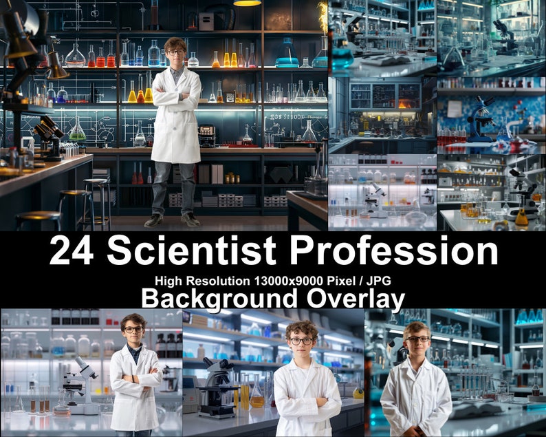 24 Scientist Laboratory Photo Backgrounds | Digital Backdrops for ...
