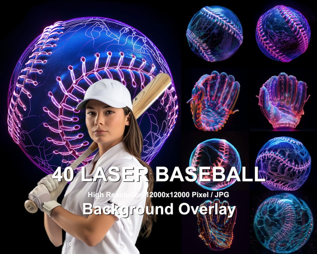 40 Baseball Laser Themed Images for Sports Photo Backgrounds, Featuring ...