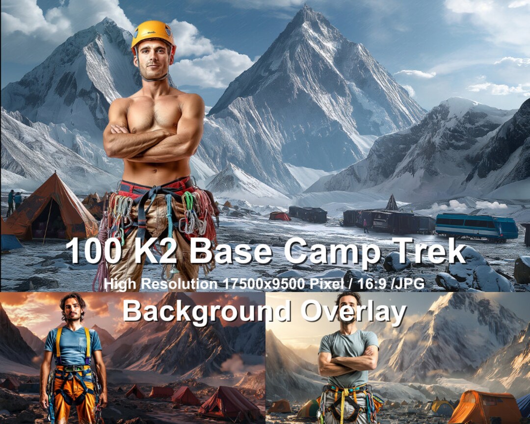 K2 Base Camp Trek Photo Backdrops: Sports Photography (digital Download) - Etsy
