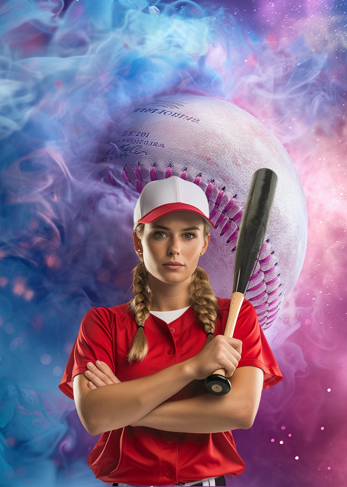 Softball Smoke Photo Backgrounds: Sports Photoshop Overlays (digital ...