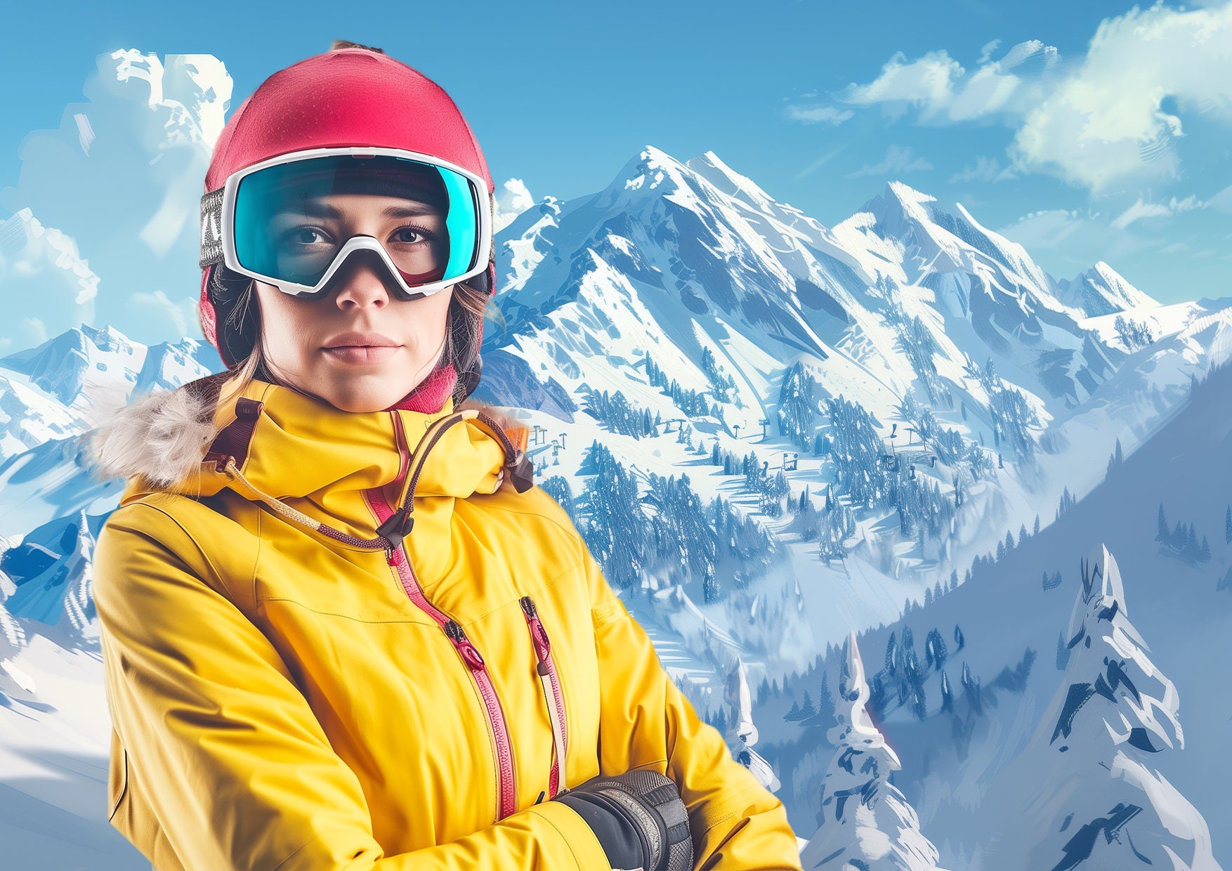 45 Ski Mountain Themed Images for Sports Photo Backgrounds, Featuring ...