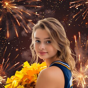 100 Firework Backdrop, Cheerleader Digital Backdrop, Dance Digital ...
