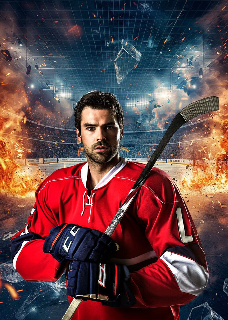 Cinematic Ice Hockey Photo Overlays: 100 Sports Backgrounds (digital ...