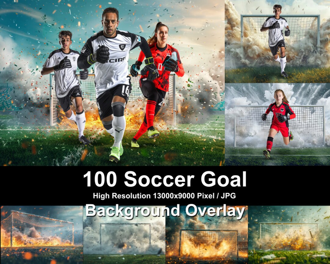 Soccer Goal Explosion Photo Overlays: Stadium Backdrops (digital ...