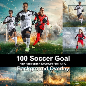 Soccer Goal Explosion Photo Overlays: Stadium Backdrops (digital ...