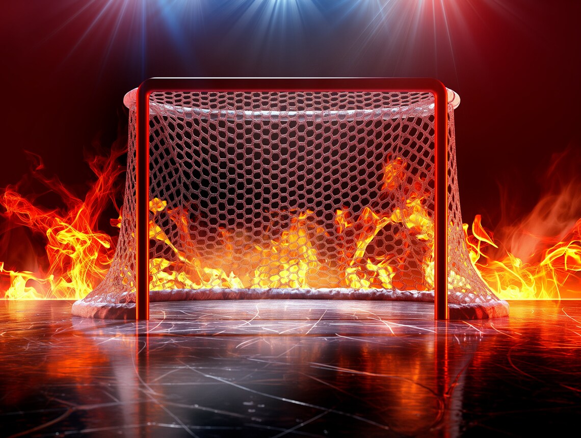 Ice Hockey Fire Goal Photo Overlays: Sports Photography Backdrops ...