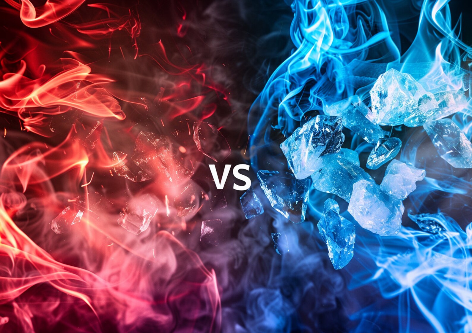 Fighting Game Fire and Ice Digital Background: Perfect for Sports ...
