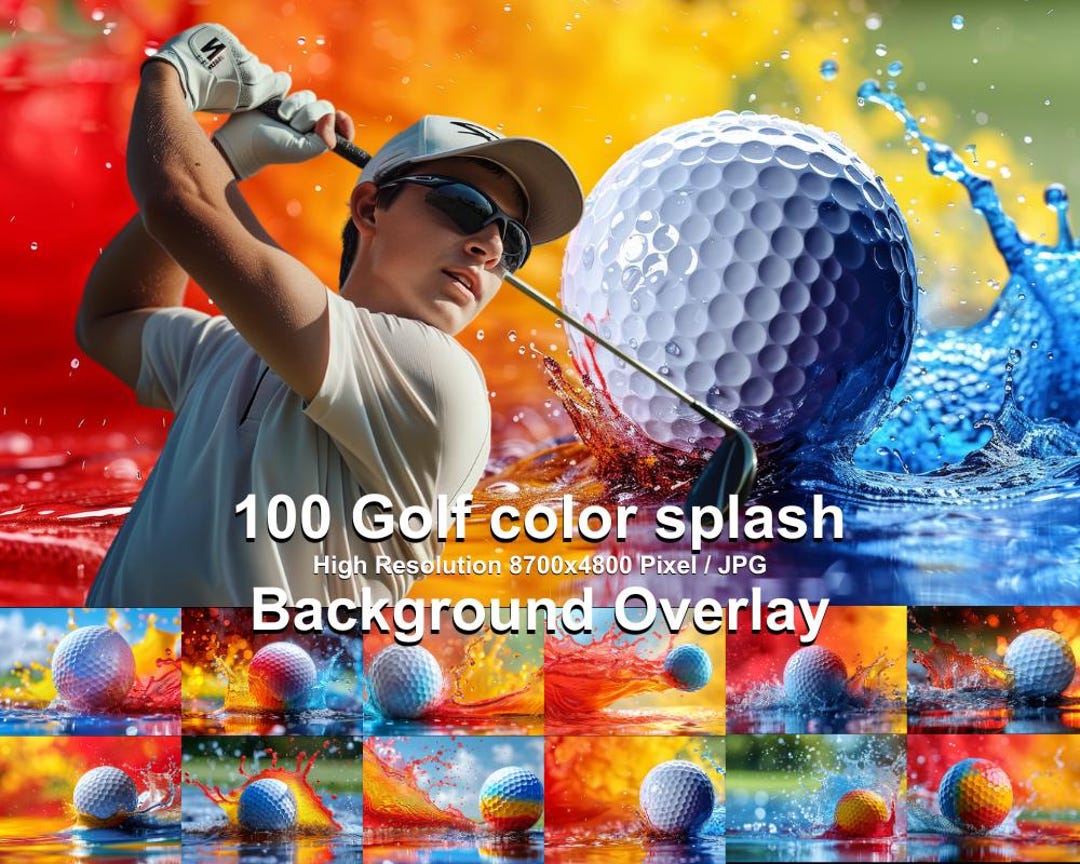 Golf Color Splash Photo Backgrounds: Photoshop Sports Backdrops ...
